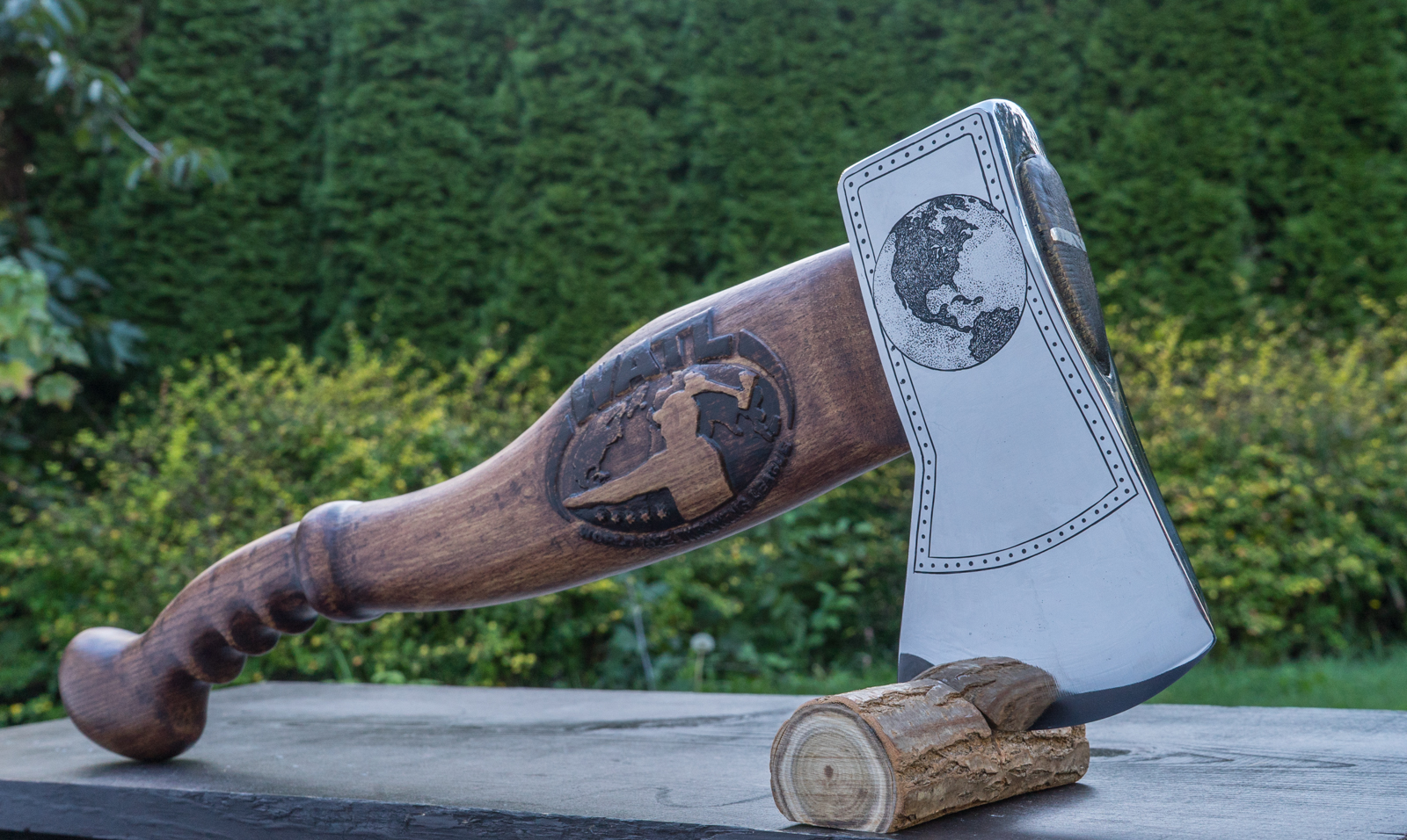 The First Axe Throwing World Championship Trophy - WATL